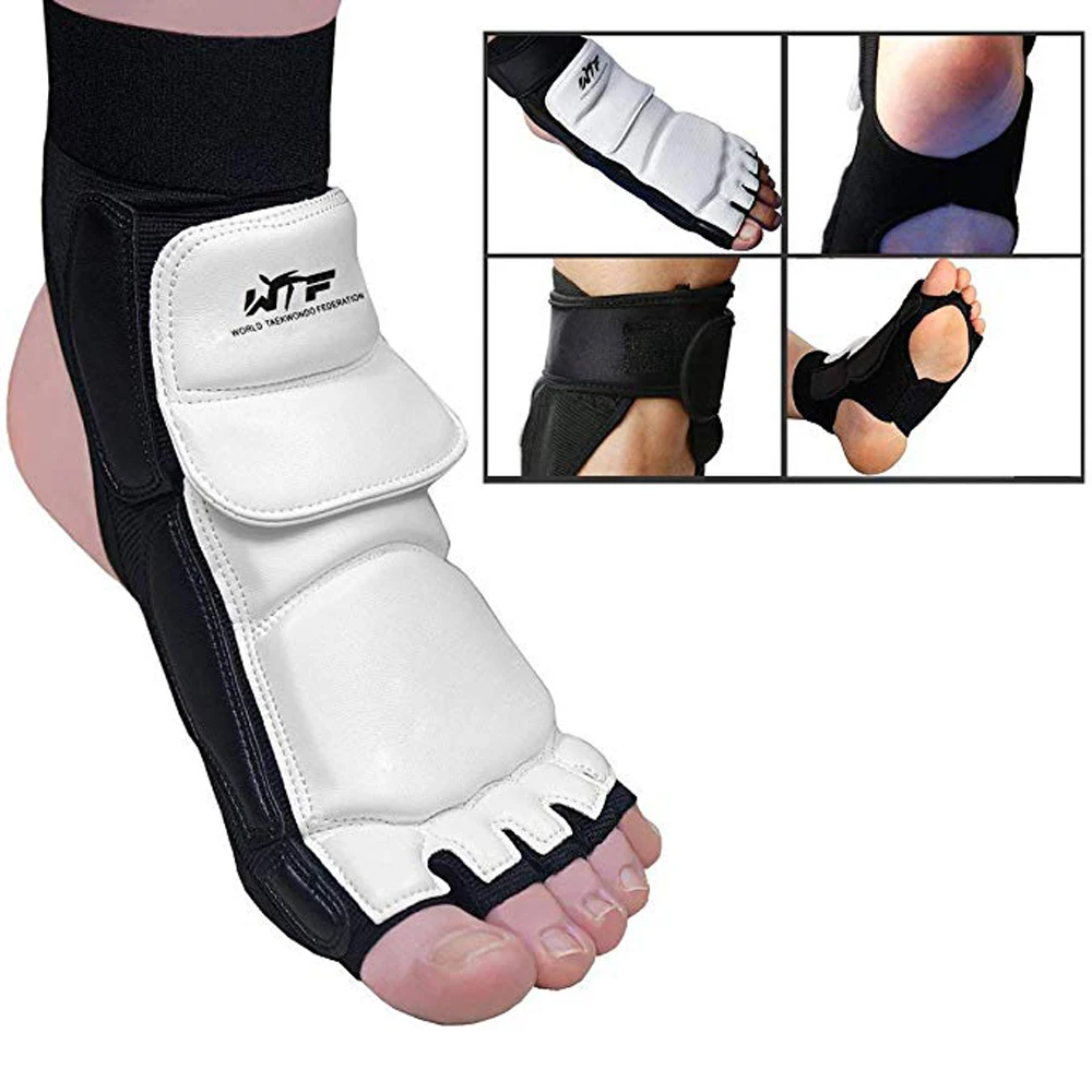 Taekwondo Equipment White Ankle Protector Martial Arts Karate Sparring ...