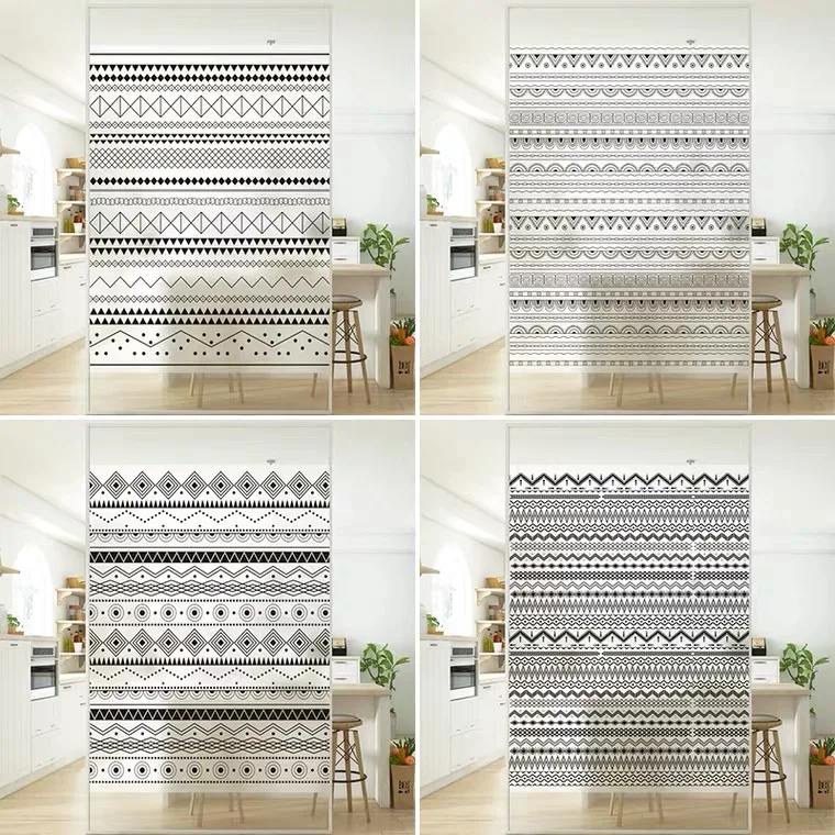 Black-Pattern-Frosted-Privacy-Colored-Window-Film-Decorative-Stained ...