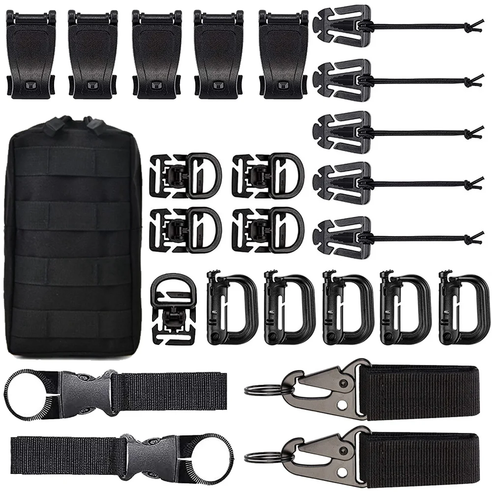 25-Molle-Accessories-Kit-Attachment-D-Ring-Grimloc-Locking-Gear-Clip ...