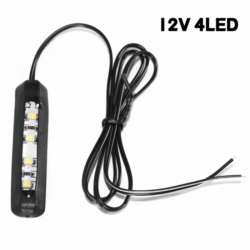 Car-Motorcycle-Led-Tiny-Rear-Number-Plate-Light-Lamp-12V-4Led-Number ...