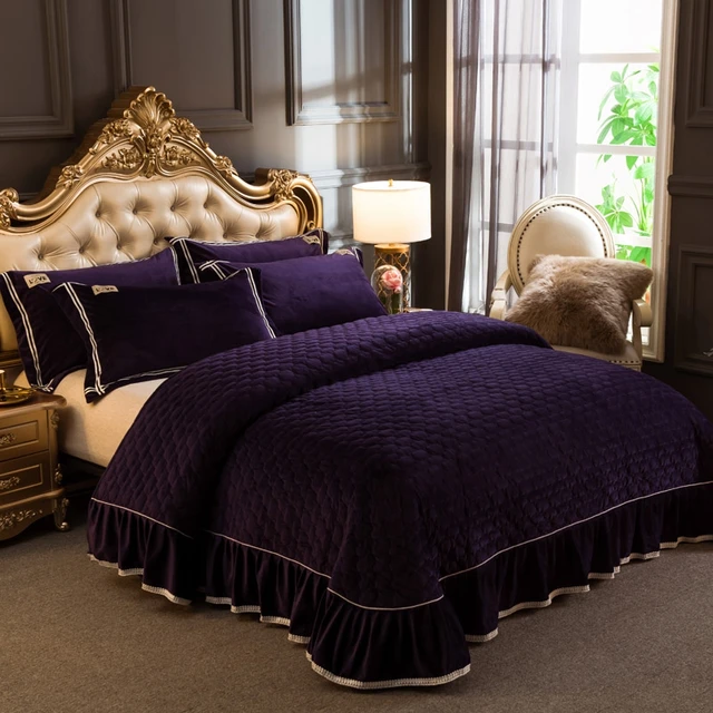 Purple Velvet Bedspread