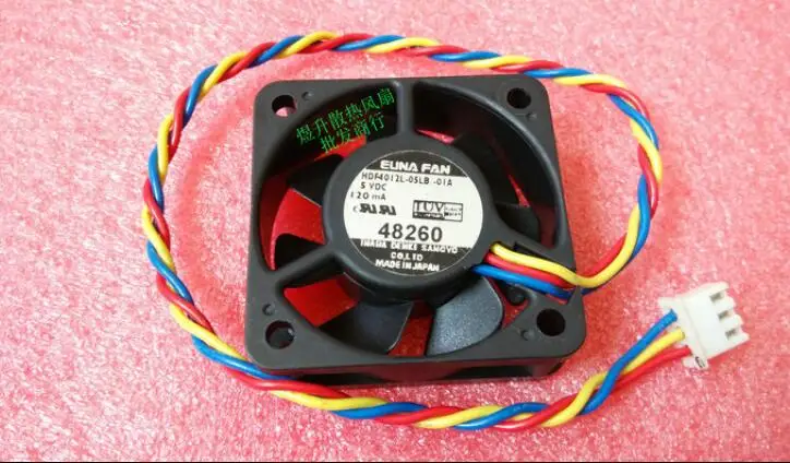 Authentic 4010 HDF4012L-05LB-01A DC5V 120mA 3-wire switch fan - Uranful.com