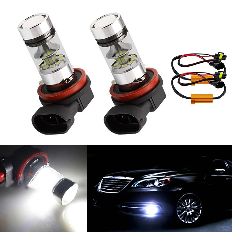 2x Super White H8 H11 CREE Chip LED Fog Light Driving Bulbs No Error ...