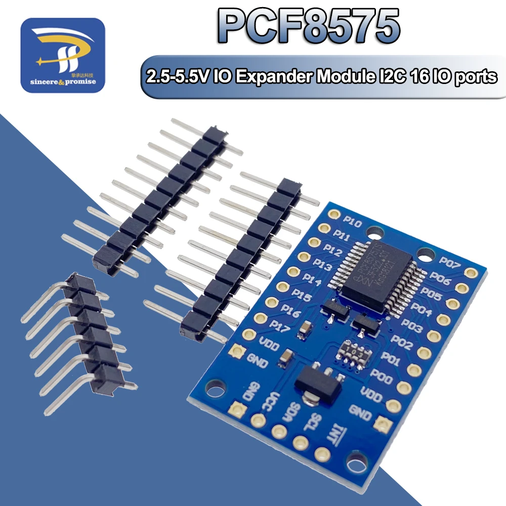 Pcf8575 Module Expansion Io Port Expander Board Dc 2.5-5.5v I2c Communication Control 16 Io ...