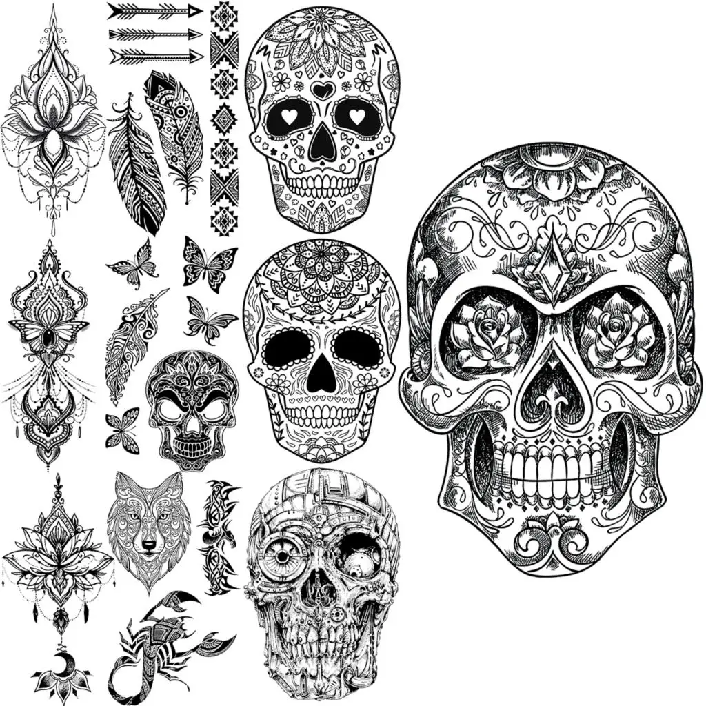 Henna Sugar Skull Designs