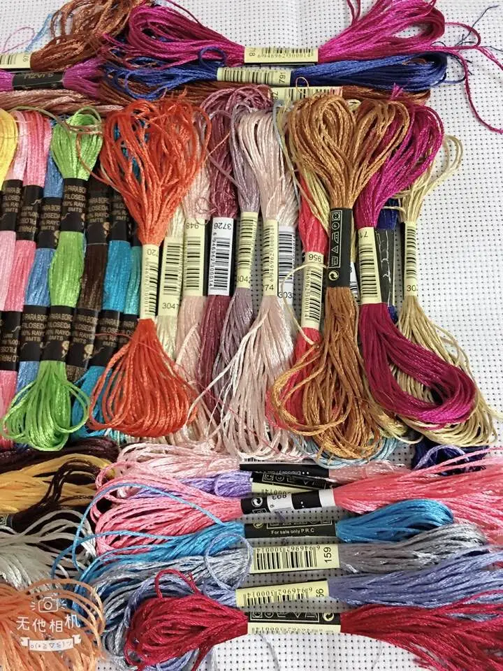 Oneroom 50colors Silk Cotton Similar Dmc Cross Stitch Cotton Embroidery ...