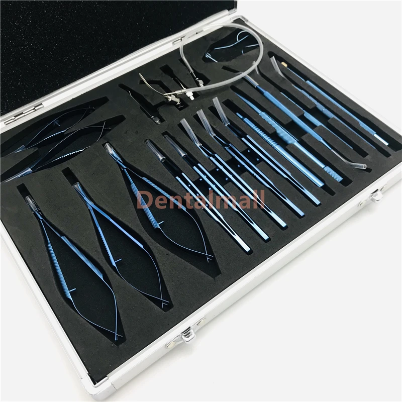 21pcs Eye Cataract Surgery Instrument Eye Micro Tweezers Scissors ...