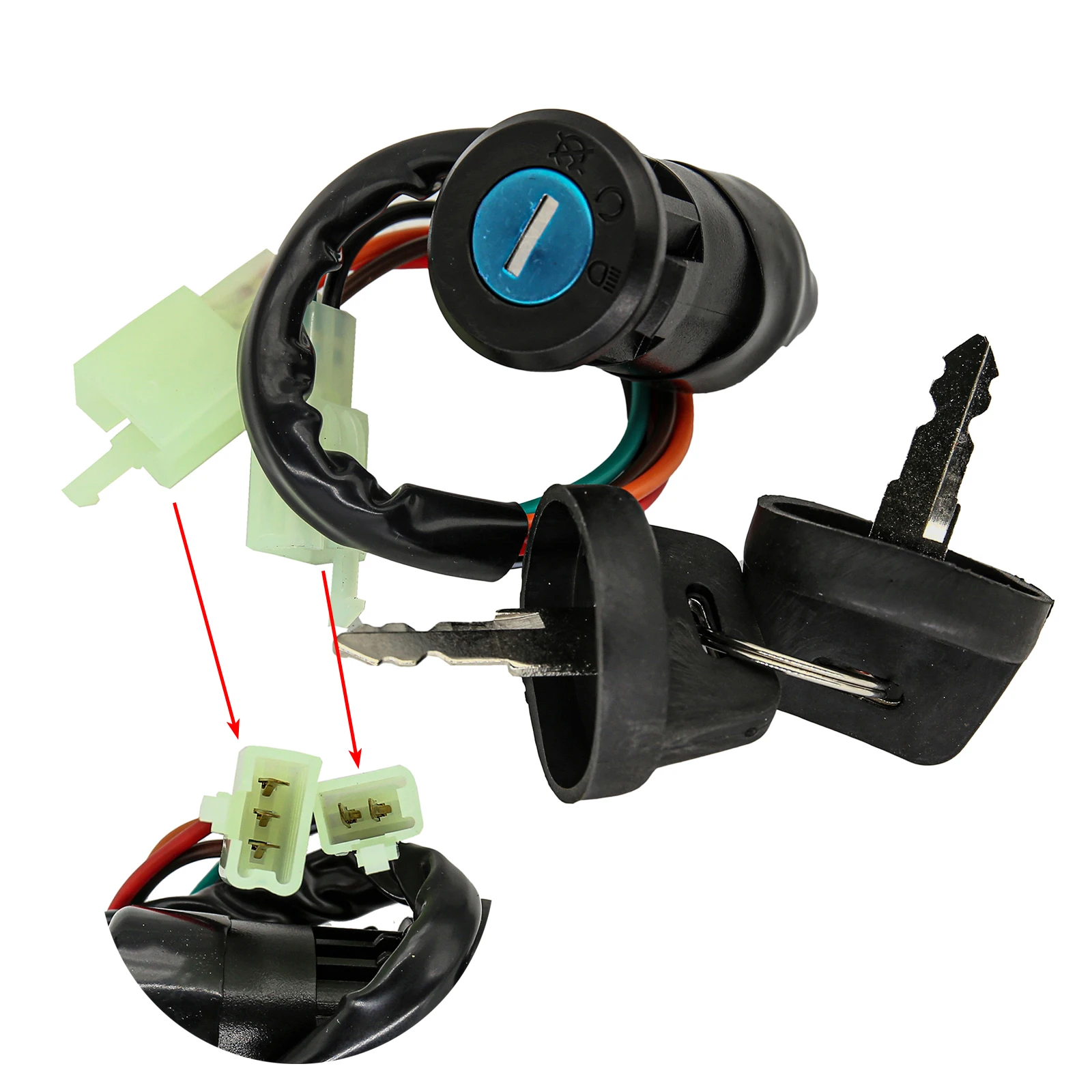 5-Pin-Wire-Ignition-Key-Switch-For-Chinese-Quad-4-Wheeler-ATV-Go-Kart ...