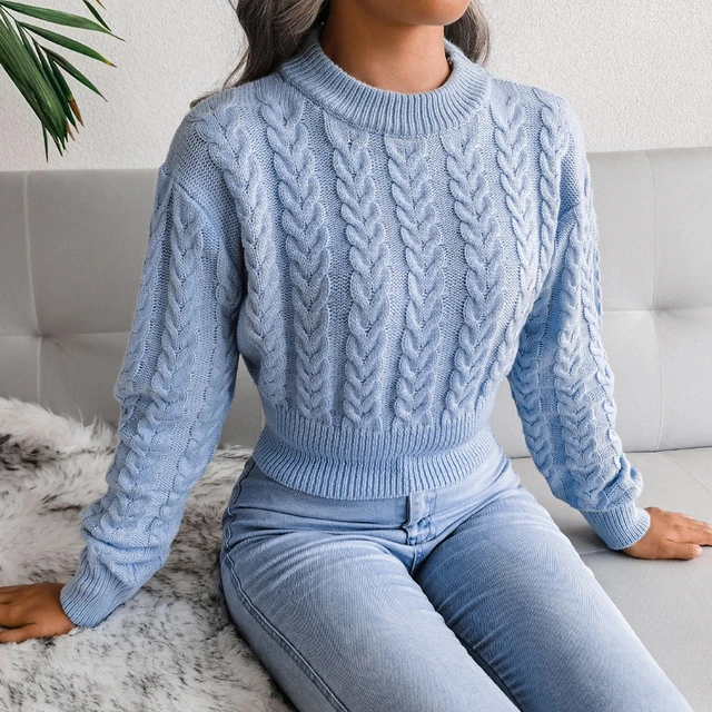 Chunky Cable Knit Sweater Women