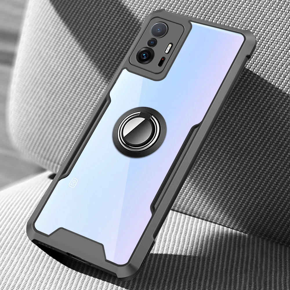 Clear Acrylic Heavy Duty Car Magnetic Holder Ring Shockproof Coque For ...