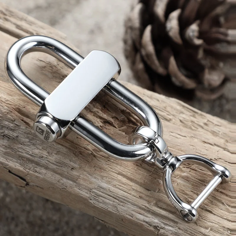 High-Quality-Stainless-Steel-Keychain-Male-Waist-Hanging-Luban-Lock-Car ...
