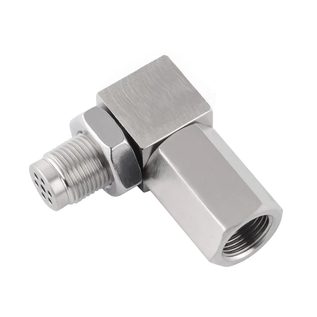 90° O2 Oxygen Sensor Spacer with Built-in Mini Catalytic Converter ...