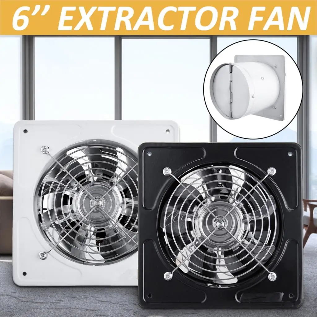 6 Inch Exhaust Fan 220V Ceiling Window Fan Waterproof Extractor Exhaust ...