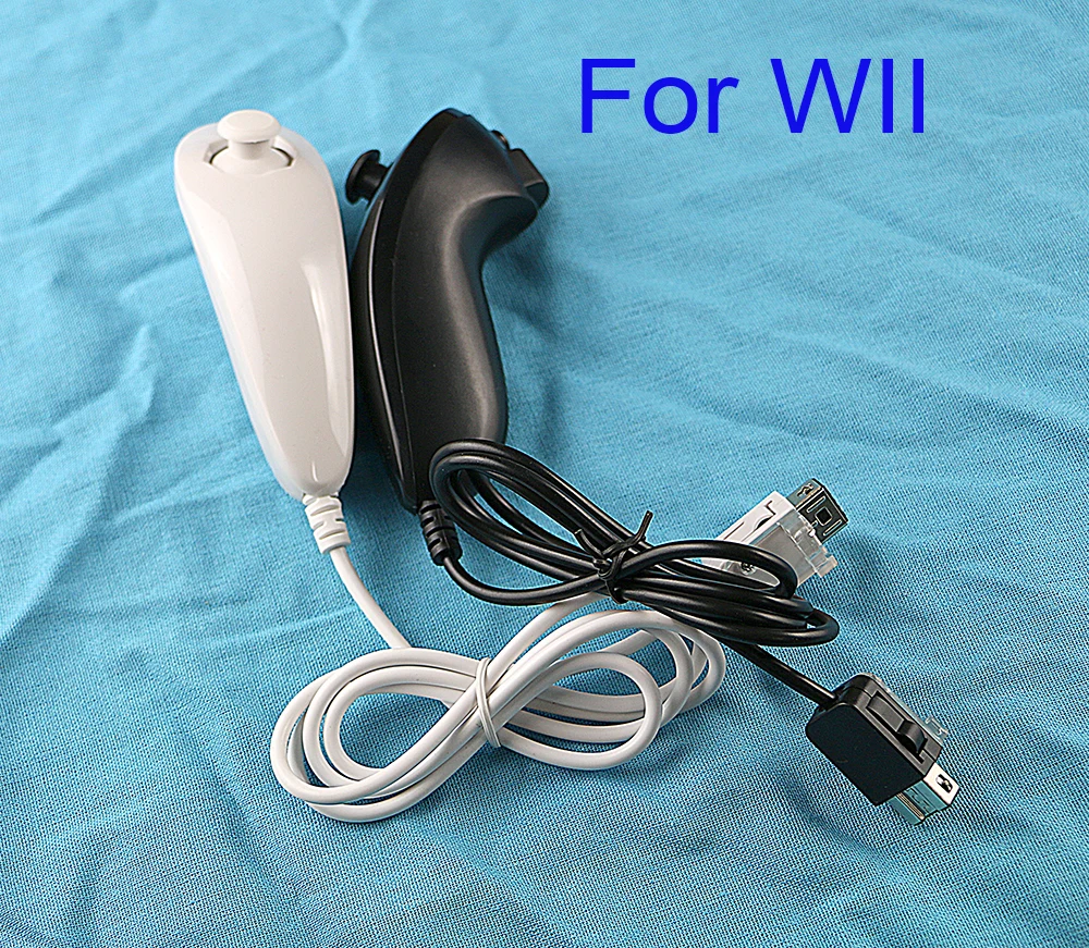 1PC For Nintend Wii Game Controller Nunchuck Hand Curved Game Handle ...