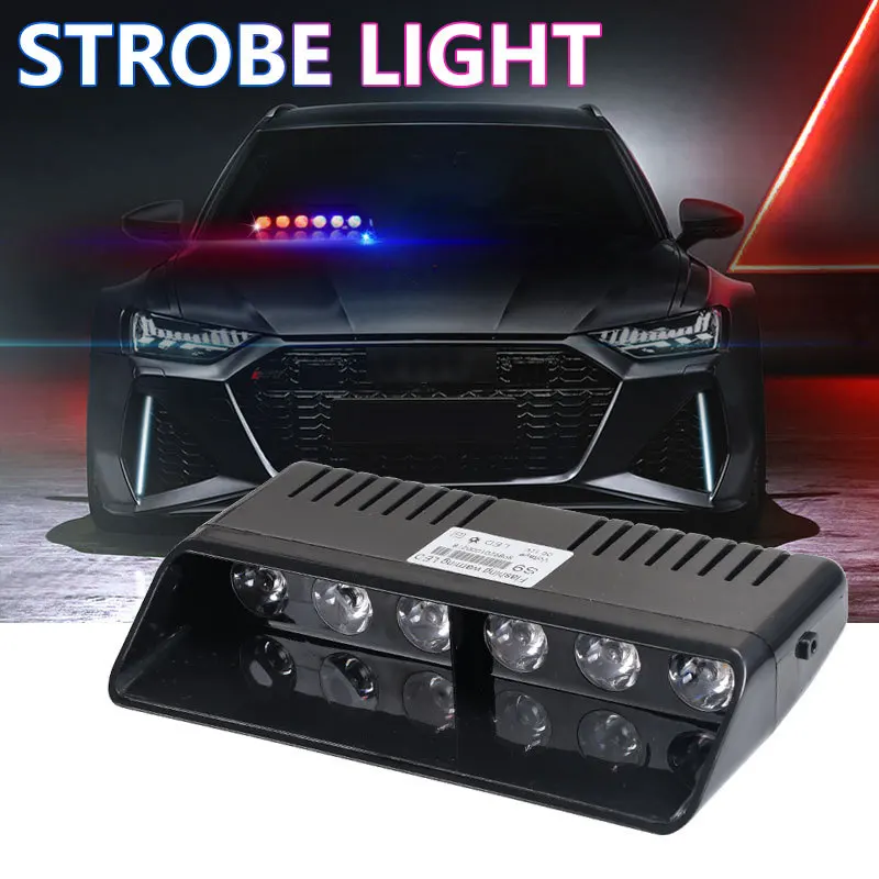 High Power 6 Led Strobe Flasher Warning Light With Cigarette Lighter ...