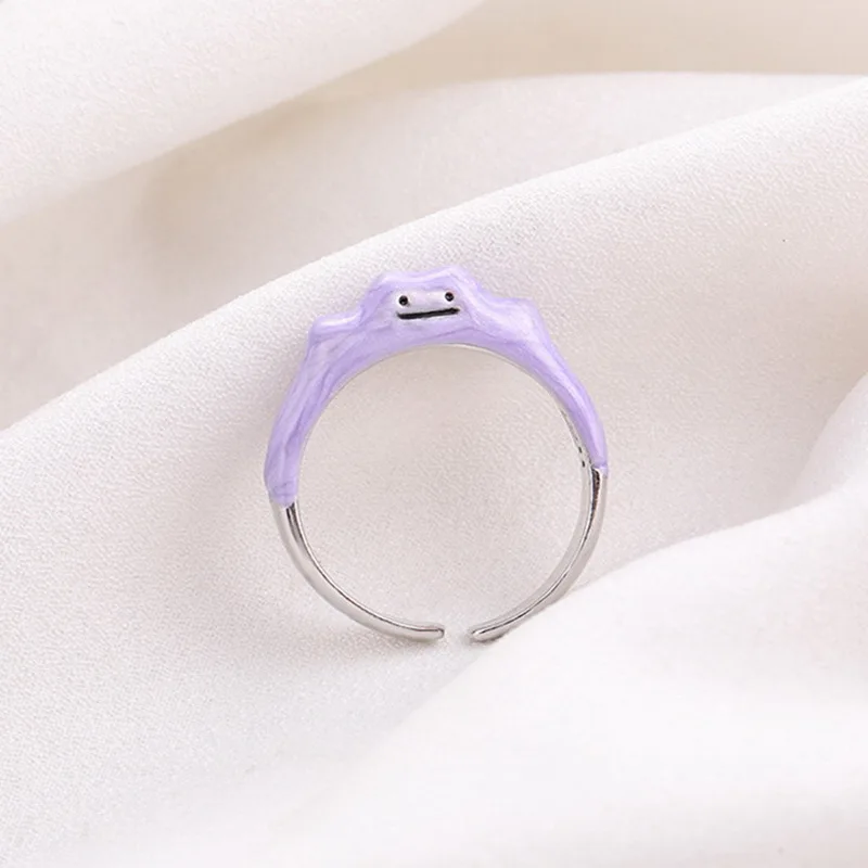 Lovely Open Rings Dreamy Purple Cute Smile Monster Ring Women Girls ...