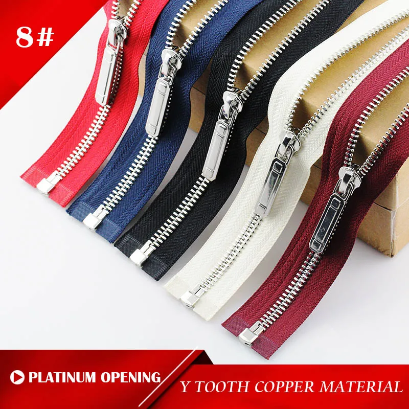 Metal-zipper-open-end-auto-lock-Y-teeth-platinum-plating-zippers-for ...