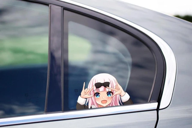 Anime Girl Looking Out A Car Window