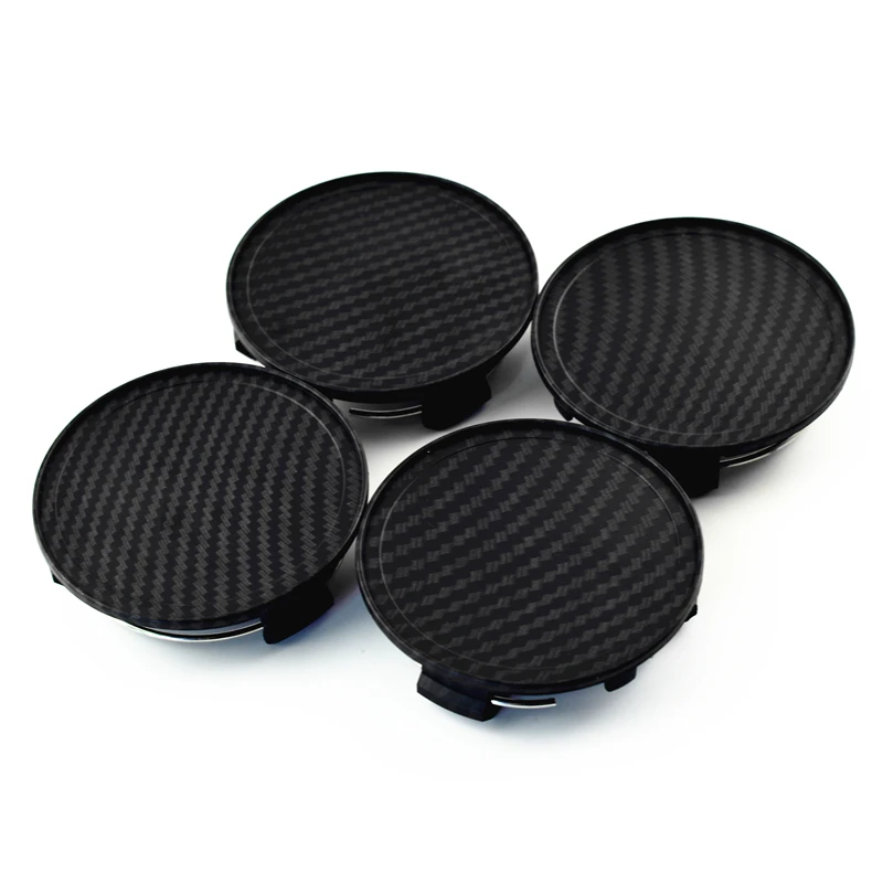Set of 4 Carbon Fiber Black Wheel Center Cap 75mm Fit for Mercedes Benz ...