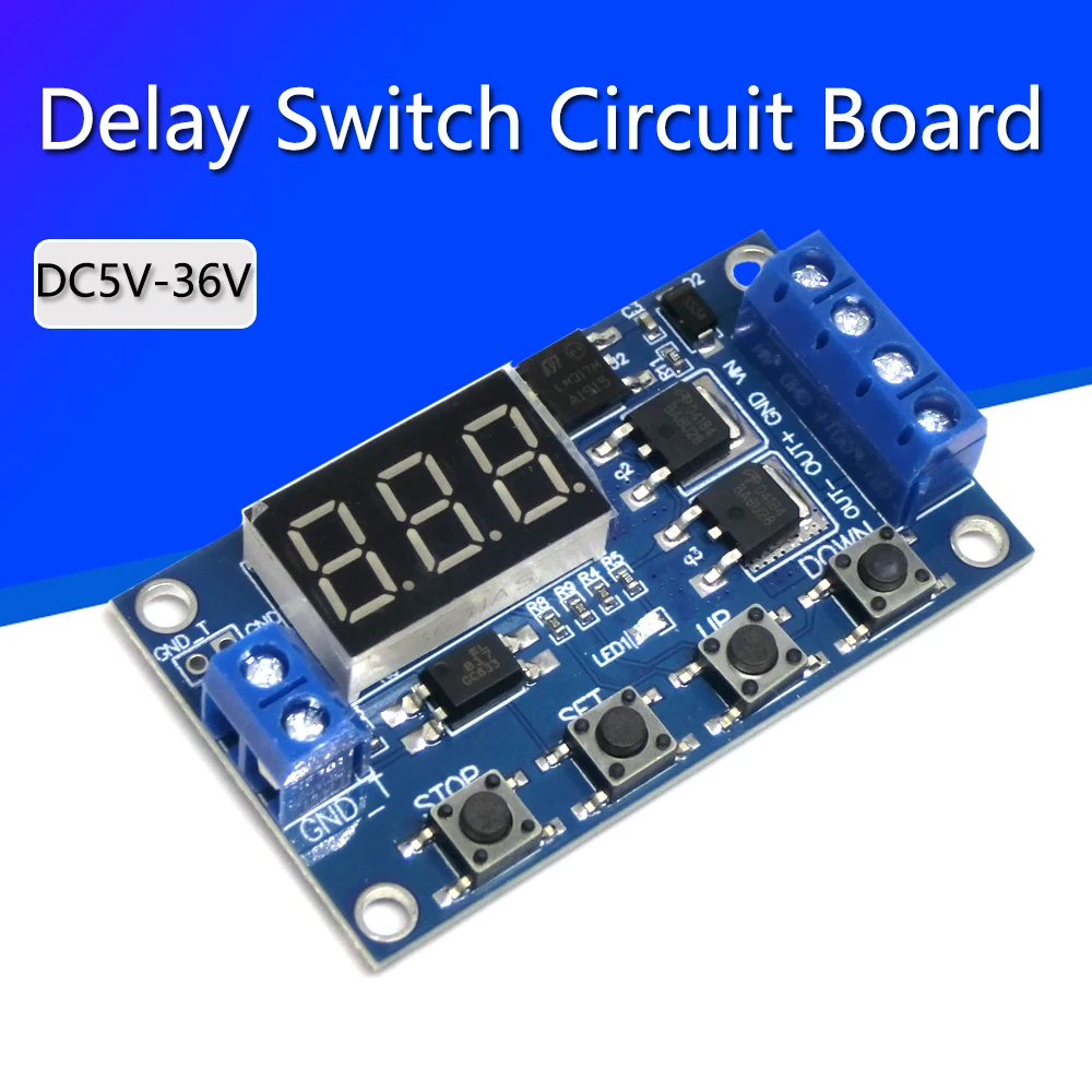 DC 5V ~ 36V Dual MOS LED Digital Time Delay Relay Trigger Cycle Timer ...