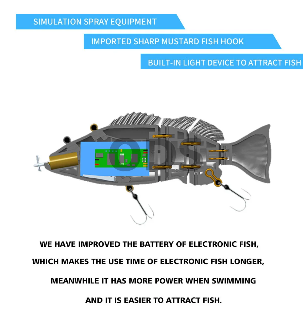 10cm New Small Robotic Swimming Lures Fishing Auto Electric Lure Bait ...
