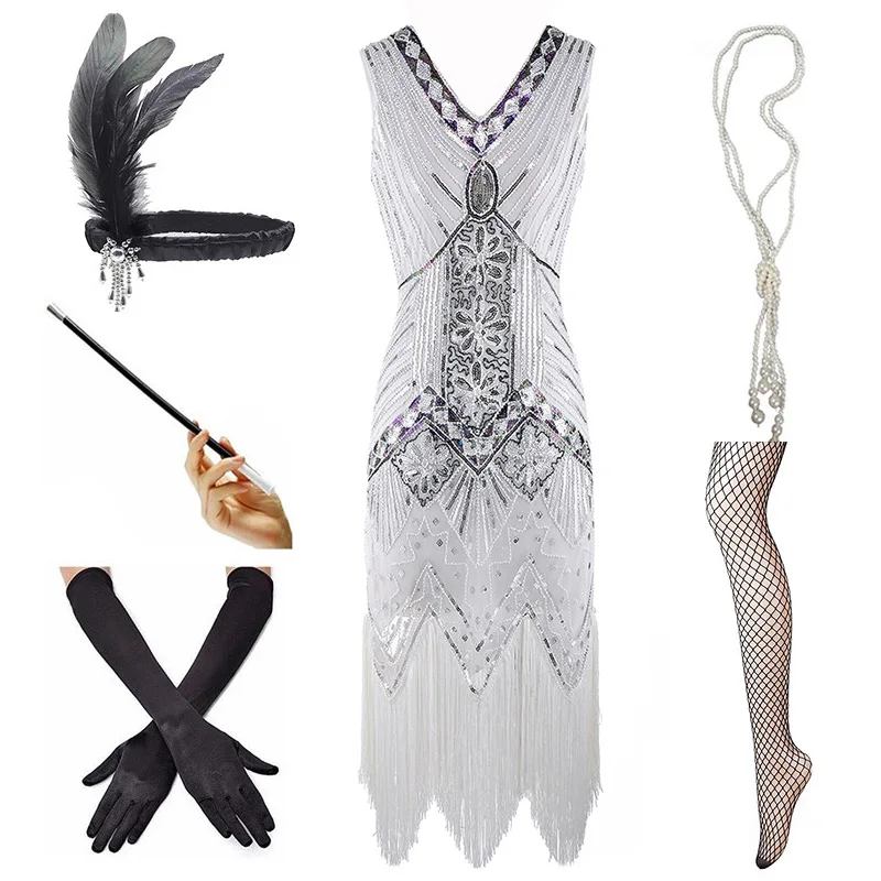 Vestidos Casuales 1920s Vestido De Aleta Gran Gatsby Fiesta
