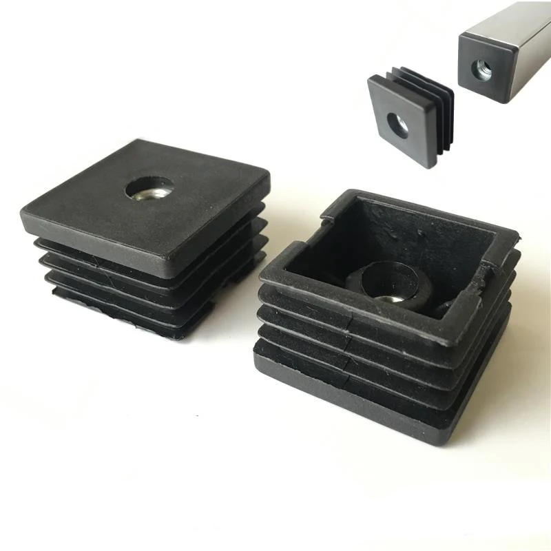 50x50 Mm Square Feet Plug Adjusting Leg Pad End M8 Nut Pre Embedded ...