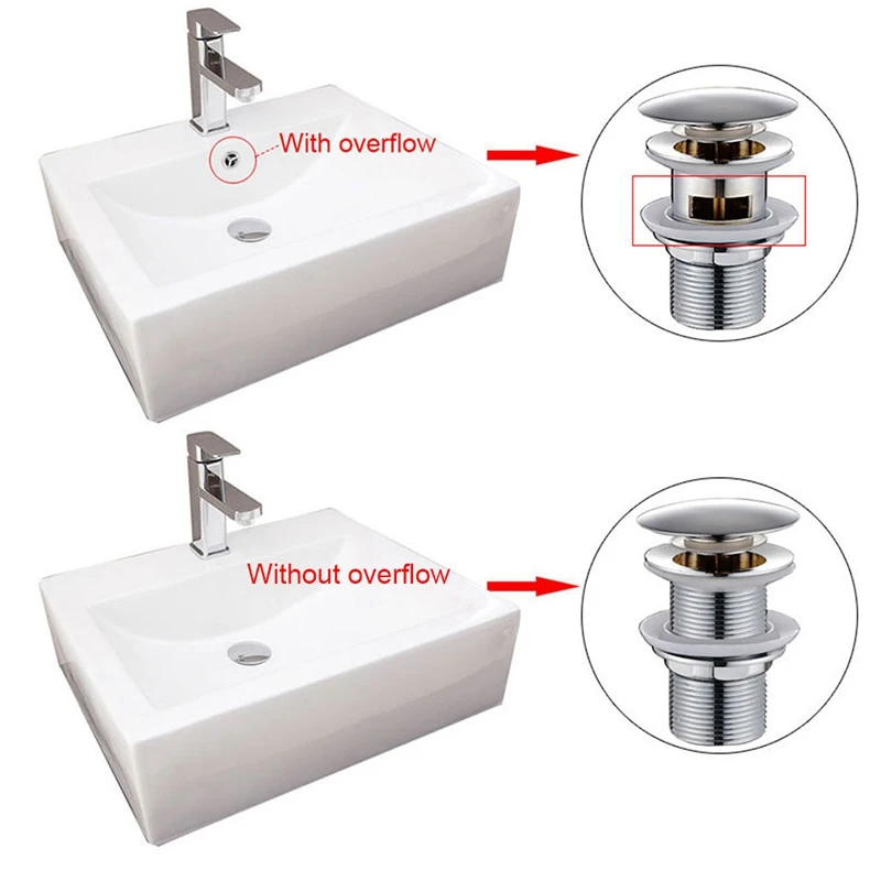 Hot Bathroom Basin Bottle Trap Up Drain Stopper with Overflow,Sink ...