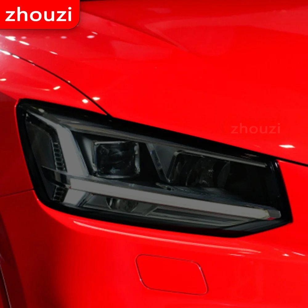 For Audi Q2 SQ2 2016-Present 2020 2 Pcs Car Headlight Tint Black Protective Film Protection ...