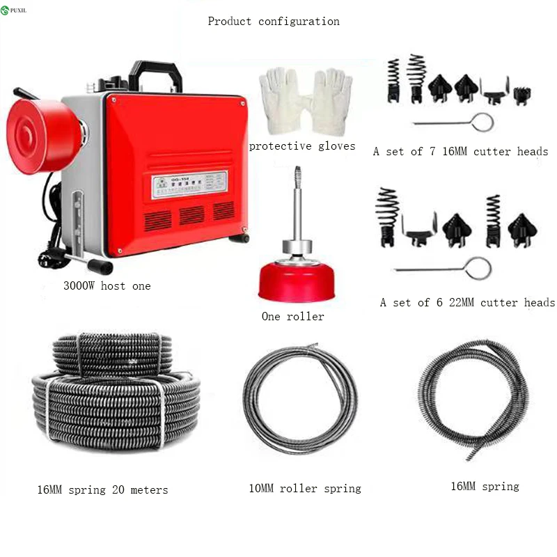 Household-3000W-High-Power-GQ-150-Electric-Pipe-Dredge-Machine ...