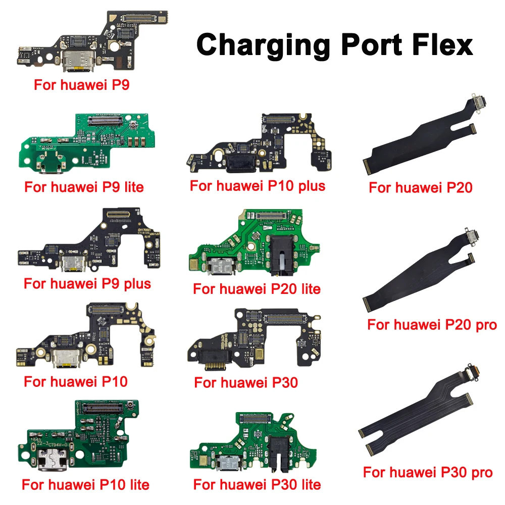 10pcs/lot Dock Connector Charging Port Flex For Huawei P9 P10 P20 P30 ...