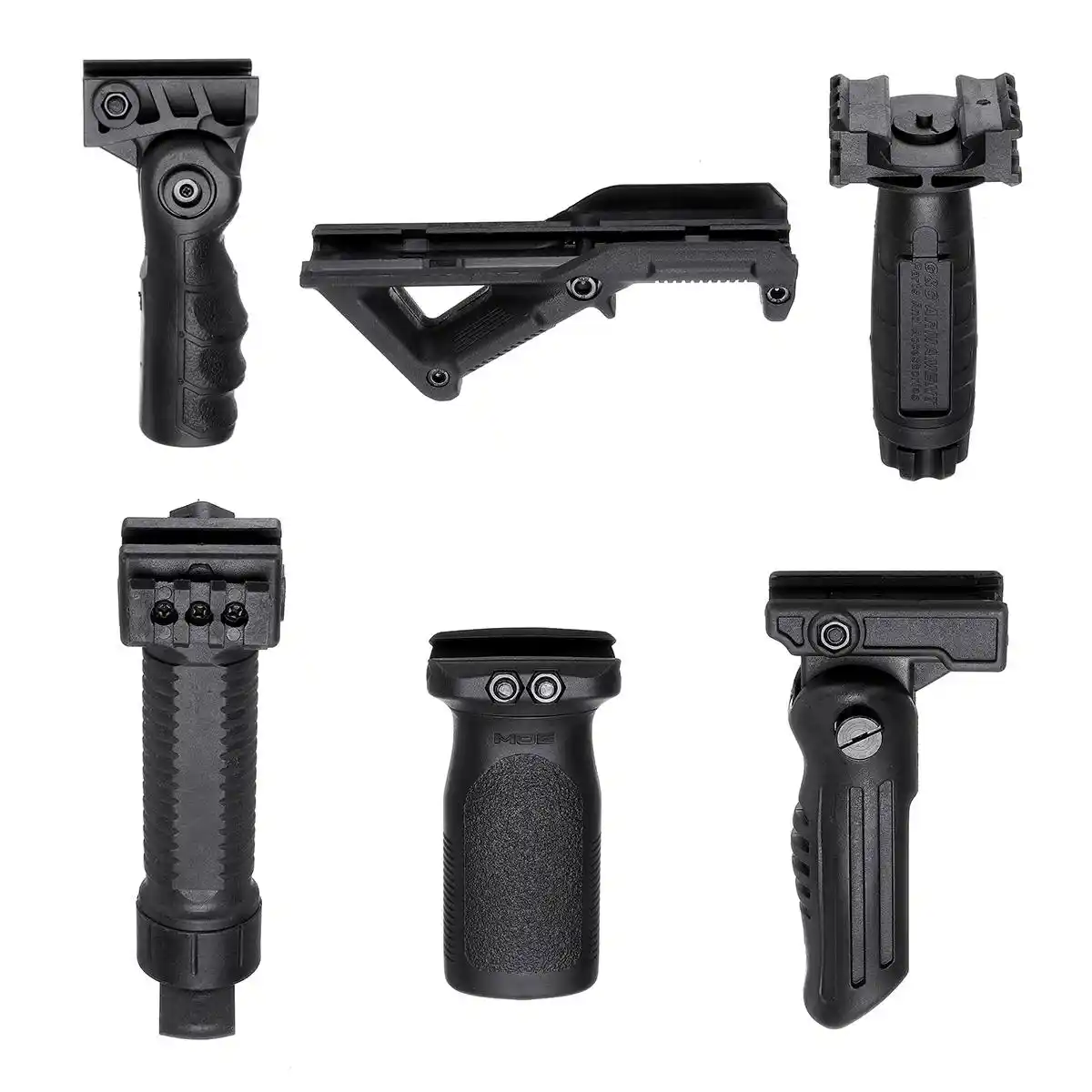 Tactical Polymer Pistol Grip QD Vertical Grip Folding Bipod Grip Handle ...