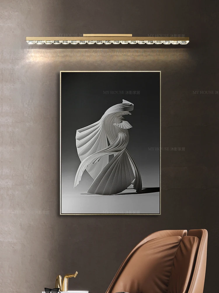 Light-luxury-post-modern-entrance-door-background-wall-lamp-vanity ...