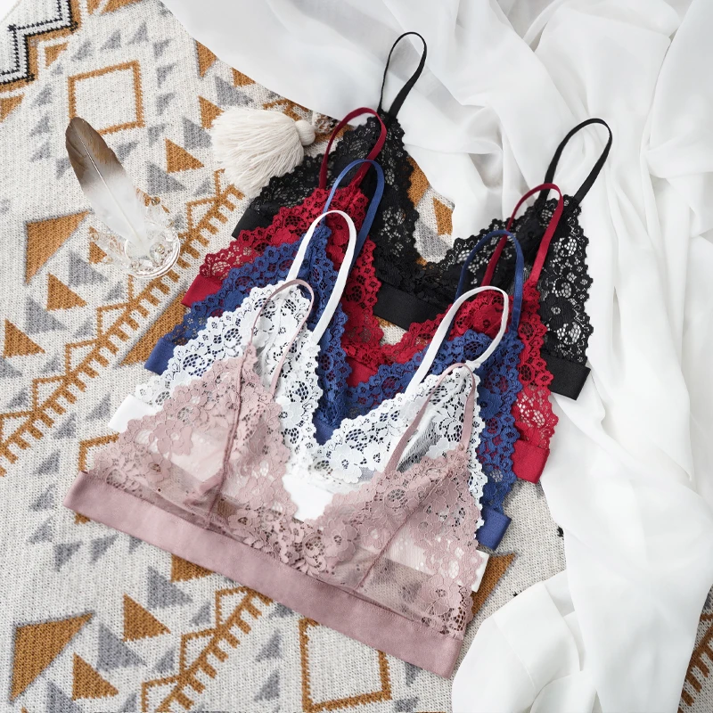 Women Sexy Transparent Lace Thin Cup Lingerie Bras | Lace Bra ...