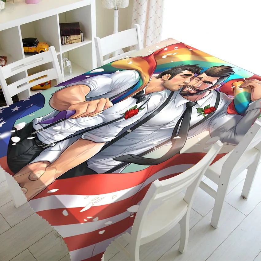 Gay-Pride-Flag-Table-Cloth-Tablecloth-for-Dining-Table-Covers-Gay ...