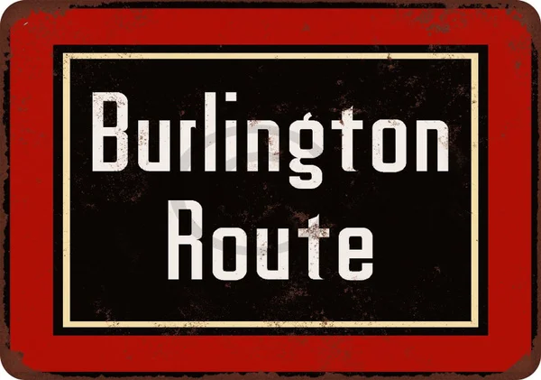 Burlington Route Vintage Look Reproduction Metal Sign - Plaques & Signs ...