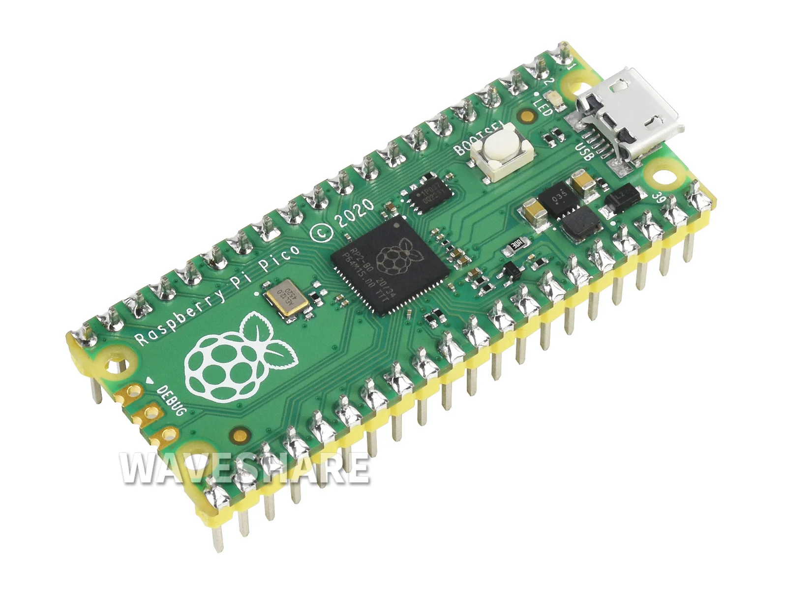 Raspberry Pi Pico With Pre-soldered, High-performance Microcontroller Board With Flexible ...