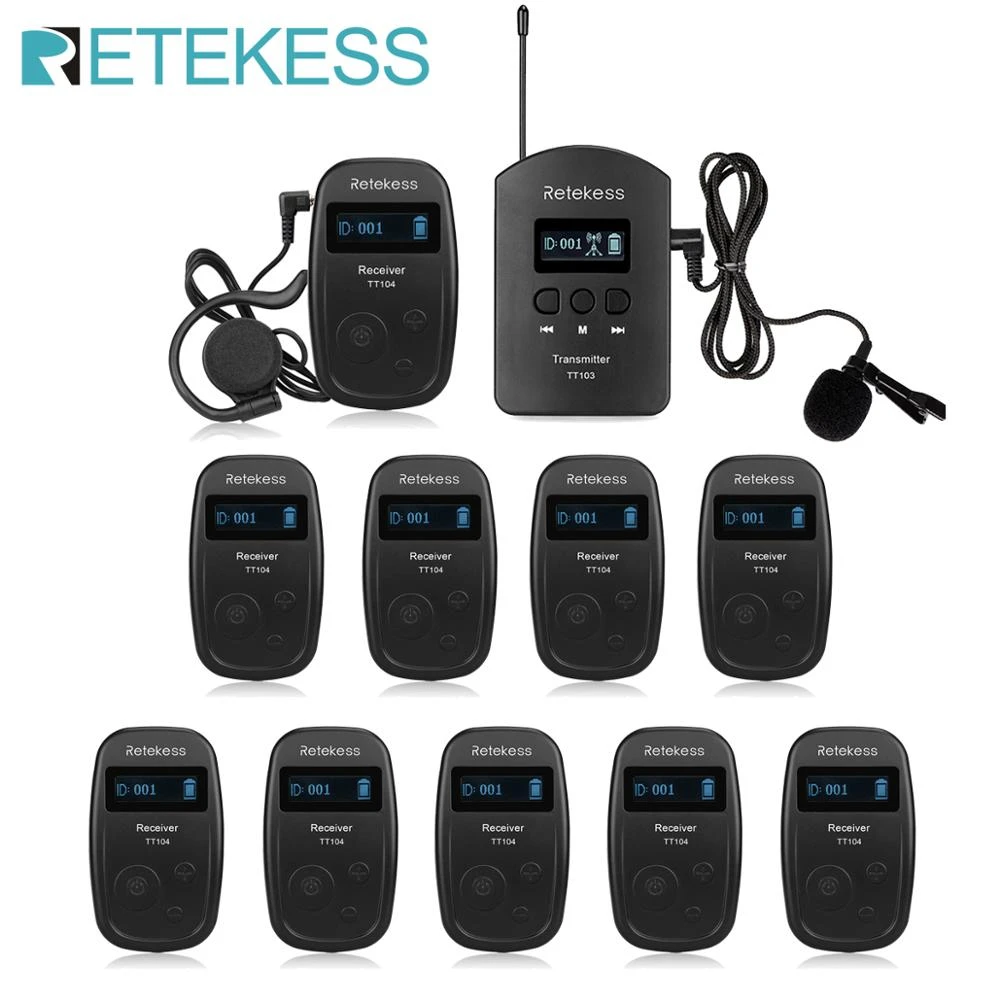 RETEKESS TT103 UHF Professional Tour Guide System Wireless Transmitter ...