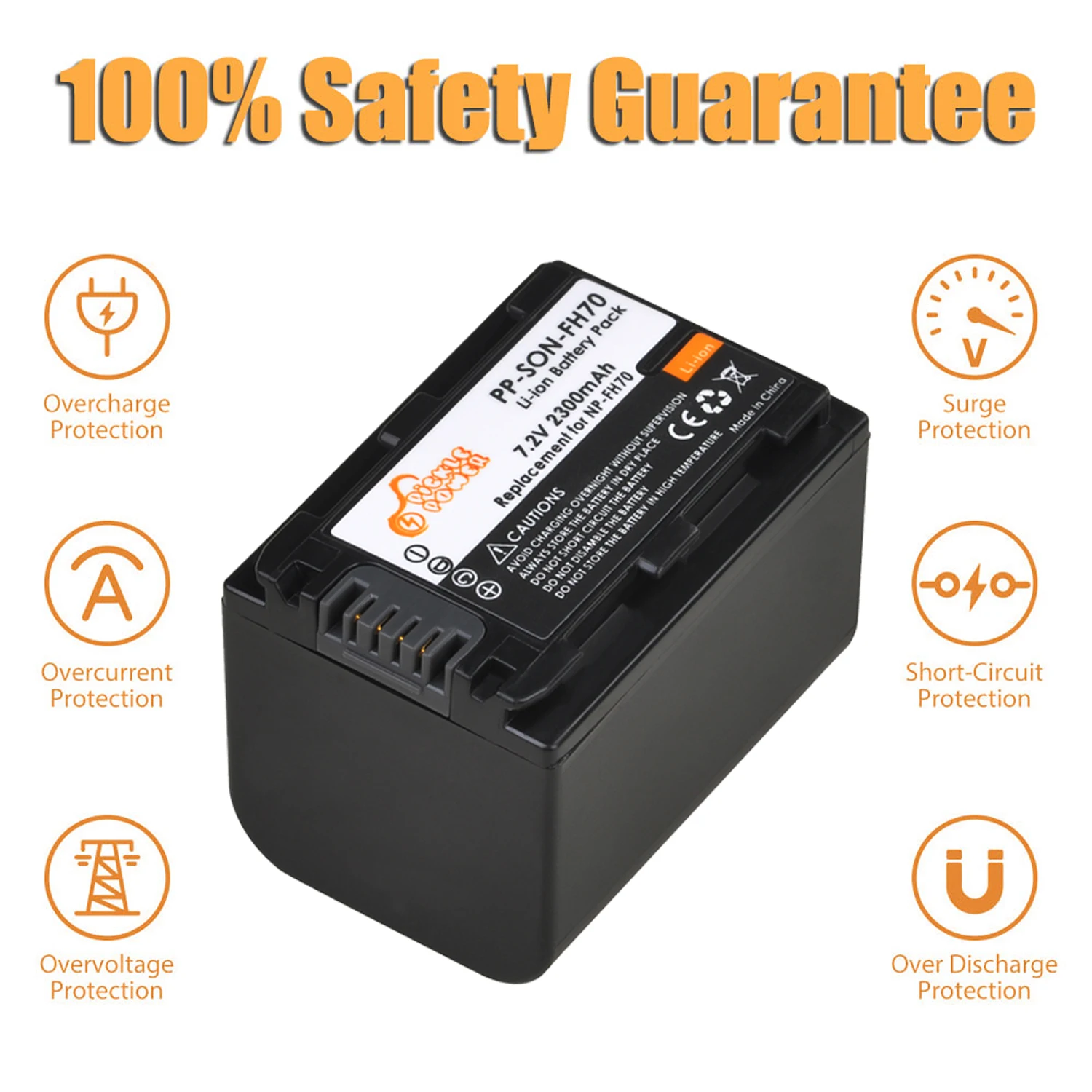 2 batterie-Batterie Npfh70 Np-fh70 , Pour Sony Séries Np-fh30 Np-fh40 Np-fh60 Np-fh50 Np-fh70 ...