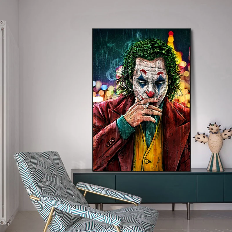 The Joker Abstract Paintings Printed on Canvas • CanvasPaintArt