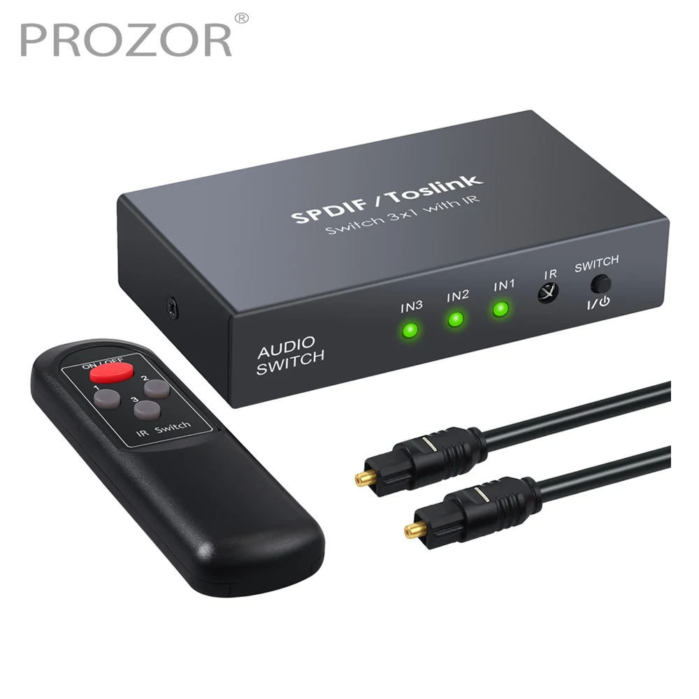 Prozor Spdif/toslink Optical Audio 3x1 Switcher Digital Optical Switch ...