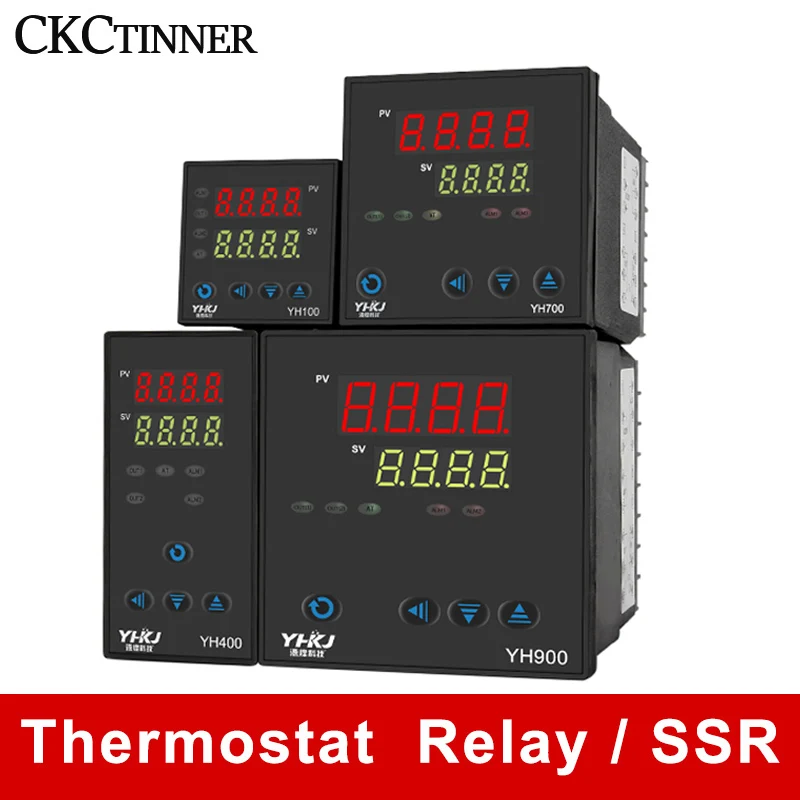 Dual Output SSR+Relay Thermostat Digital Display YH100 YH400 YH700 YH900 Intelligent Universal ...