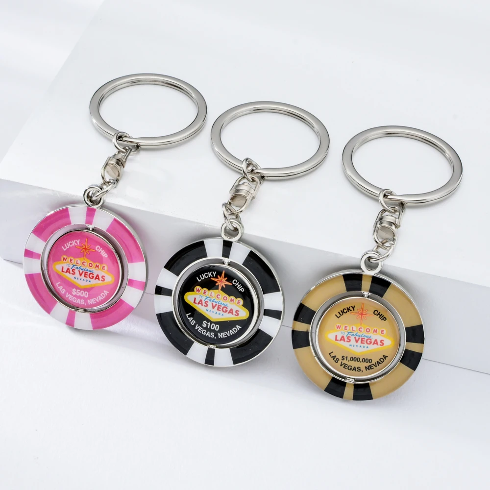 Vicney-New-Style-Las-Vegas-Casino-Chips-Keychain-For-Women-Pink-Lucky ...