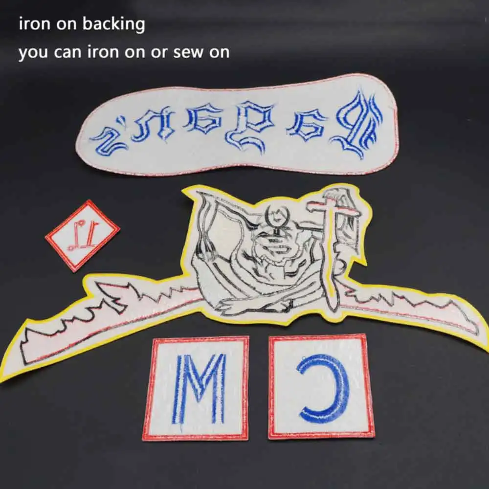 Pagan’s MC Skull Iron On Embroidered Patch For Clothes – Patcheap.com