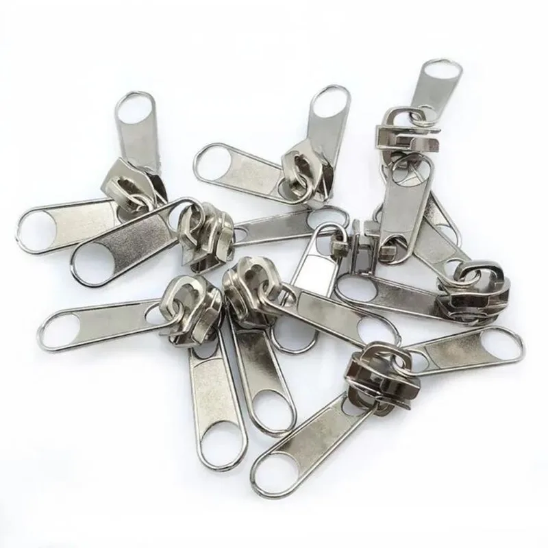 10Pcs-lot-Silver-Color-5-Double-Sided-Nylon-Zipper-Slider-Fashion ...