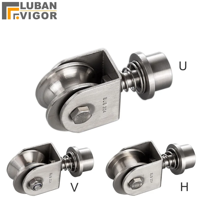 304-stainless-steel-rotating-universal-groove-wheel-spring-shock ...