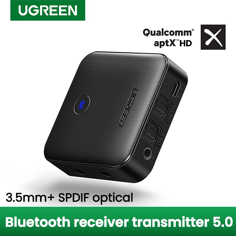 UGREEN-2-in-1-Bluetooth-5-0-aptX-HD-Transmitter-Receiver-Wireless-3-5mm ...