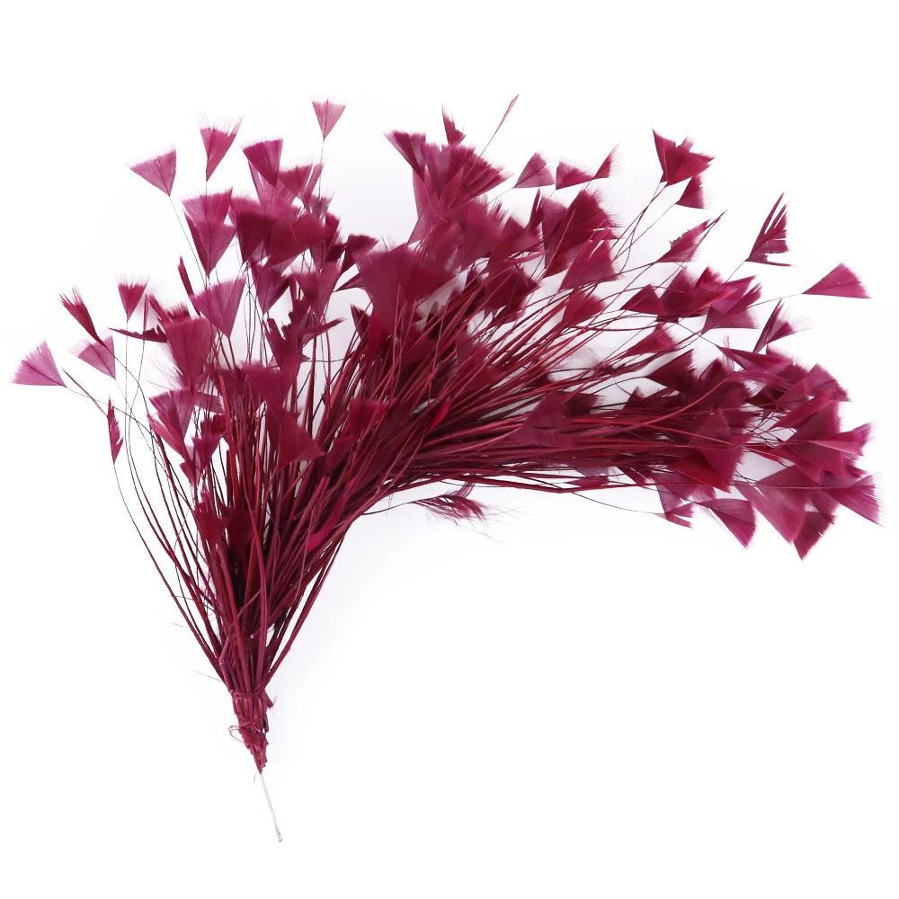 1 Bunch Burgundy Red Turkey Feathers Flower Crafts for Headdress ...