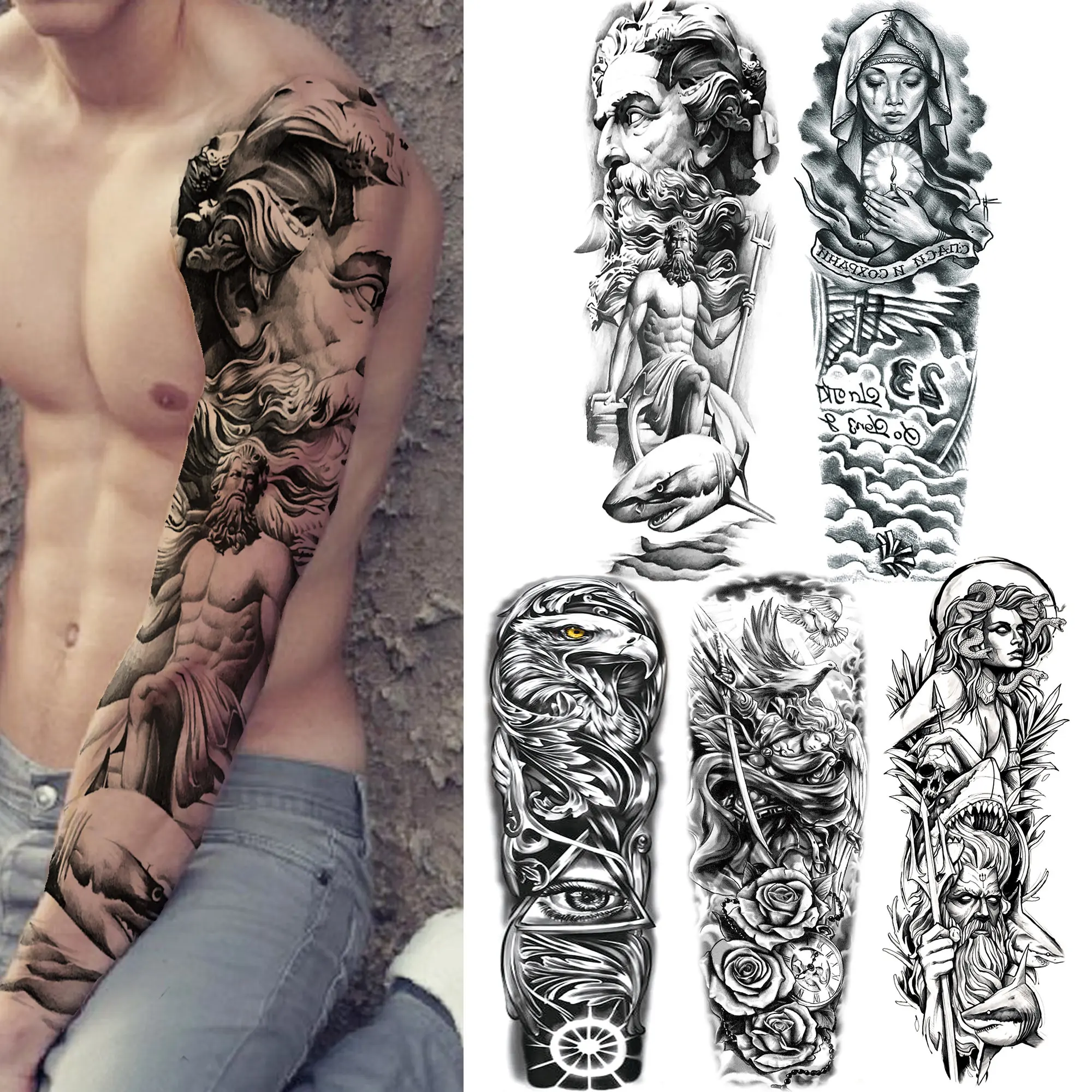 God Vs Devil Tattoo Sleeve