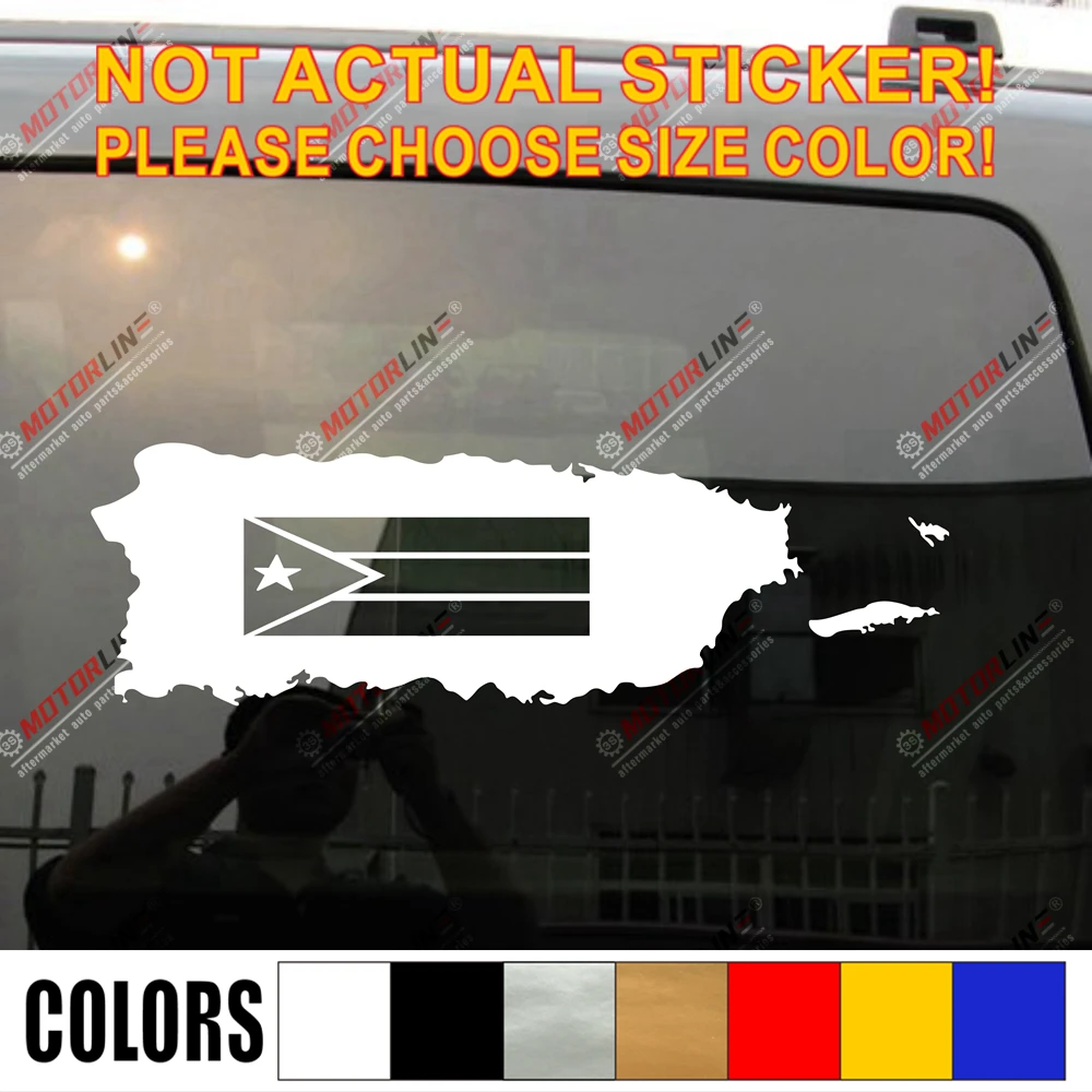 Car Sticker Puerto Rico Map With Heart Vinyl Decal Sticker Puerto Rico ...